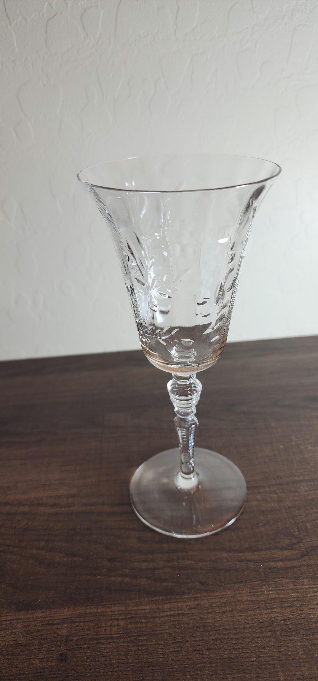 Rock Sharpe- CRYSTAL CUT Stem Glass - Etsy
