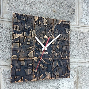 Military Wood Clock, Wall Clock in Modern Design, Industrial Wall Clock ...