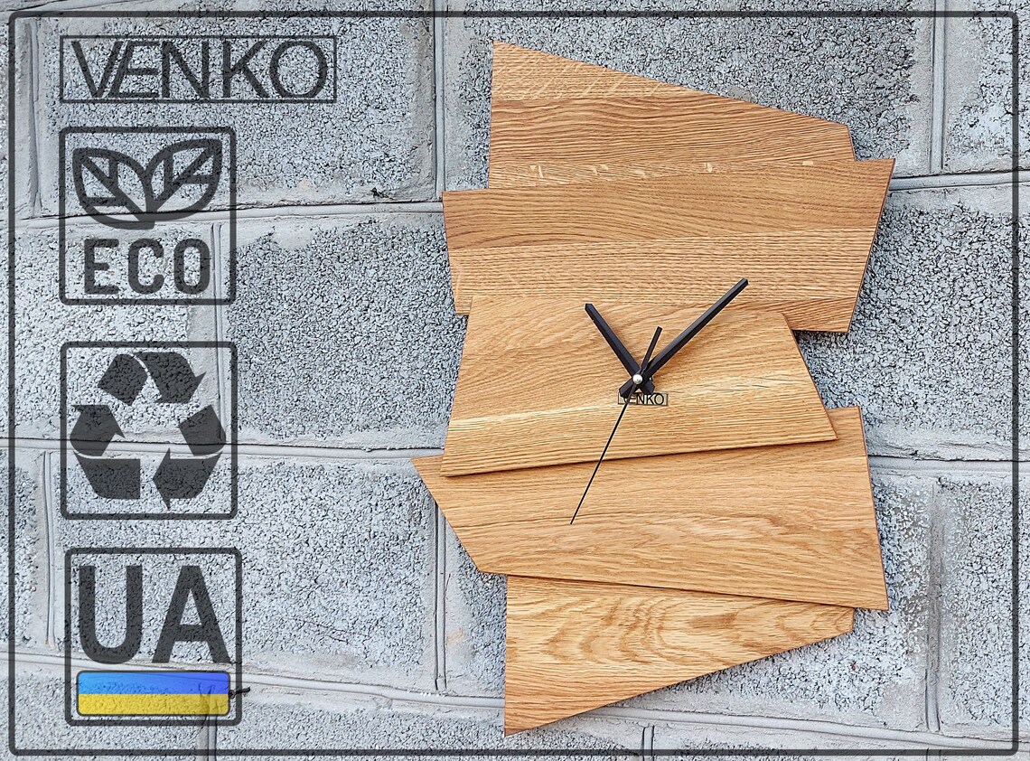 Large Wooden Clock for Interior, Wall Clock for Design, Home Interior ...