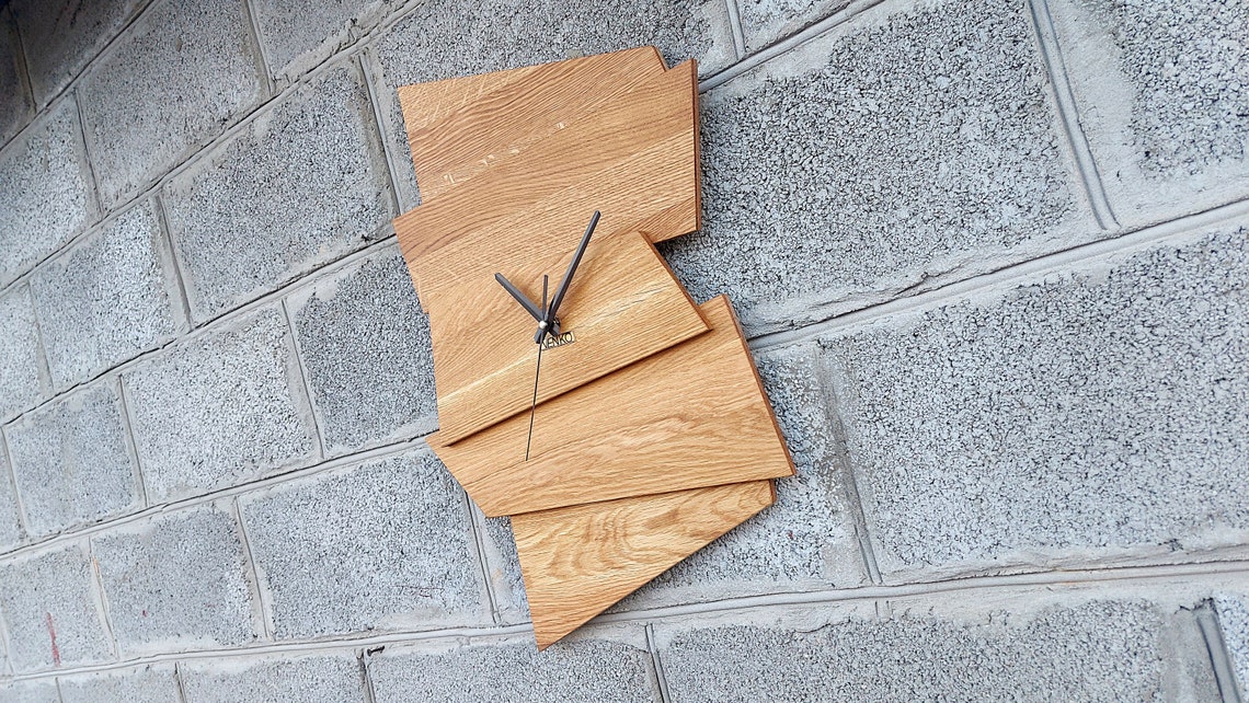 Large Wooden Clock for Interior, Wall Clock for Design, Home Interior ...
