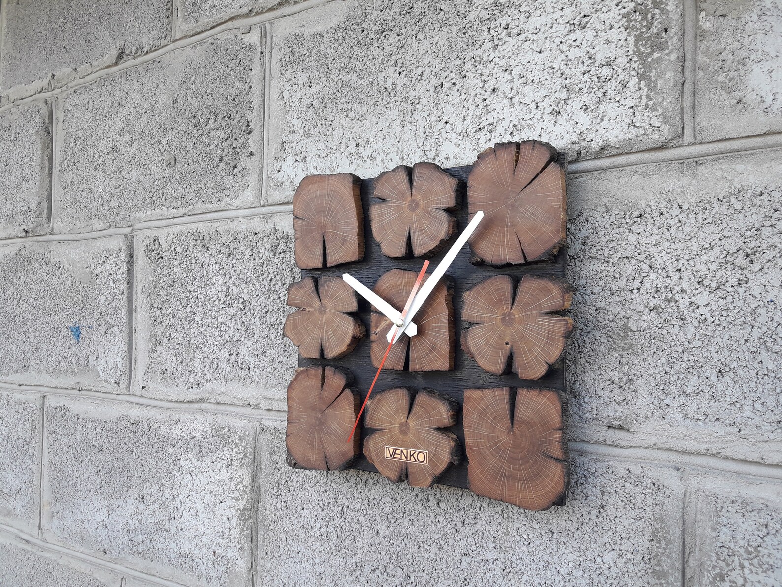 Unique Handmade Wooden Wall Clock - Perfect for Rustic Home Decor - Etsy