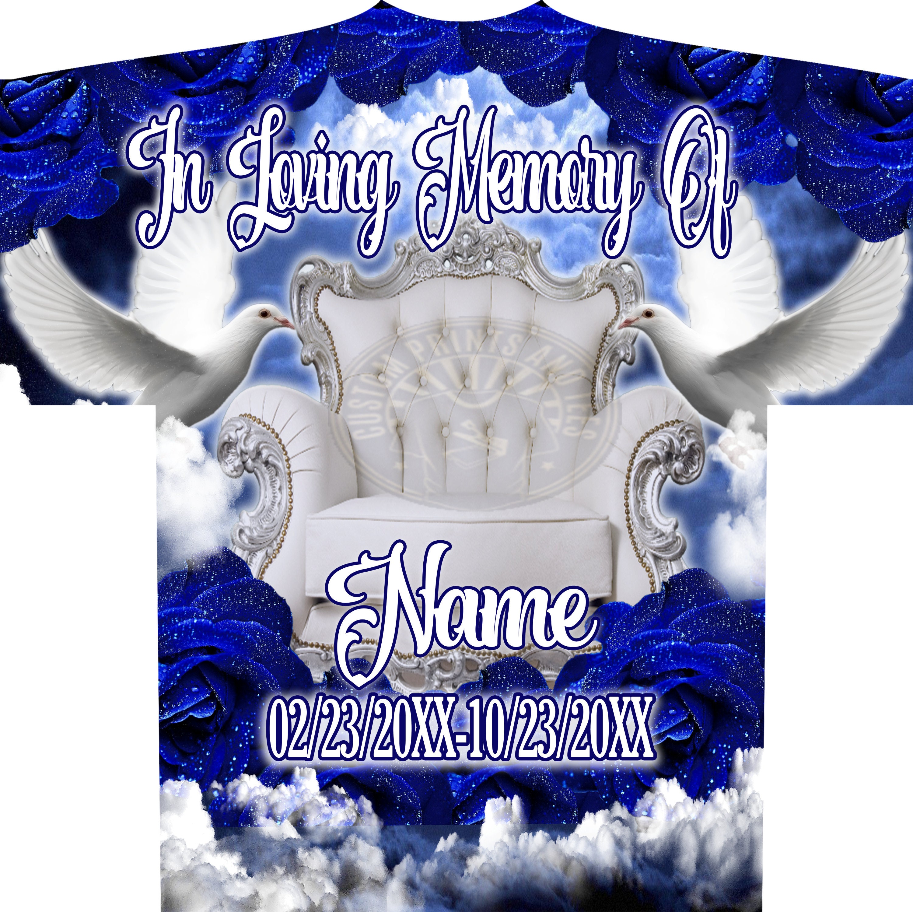 PHOTOSHOP Rip Template, Memorial Template Png, Purple Floral Design ...