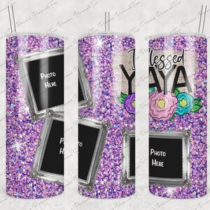 Blessed Yaya Tumbler: Stainless Steel Travel Cup, Custom Photo Gift - Etsy