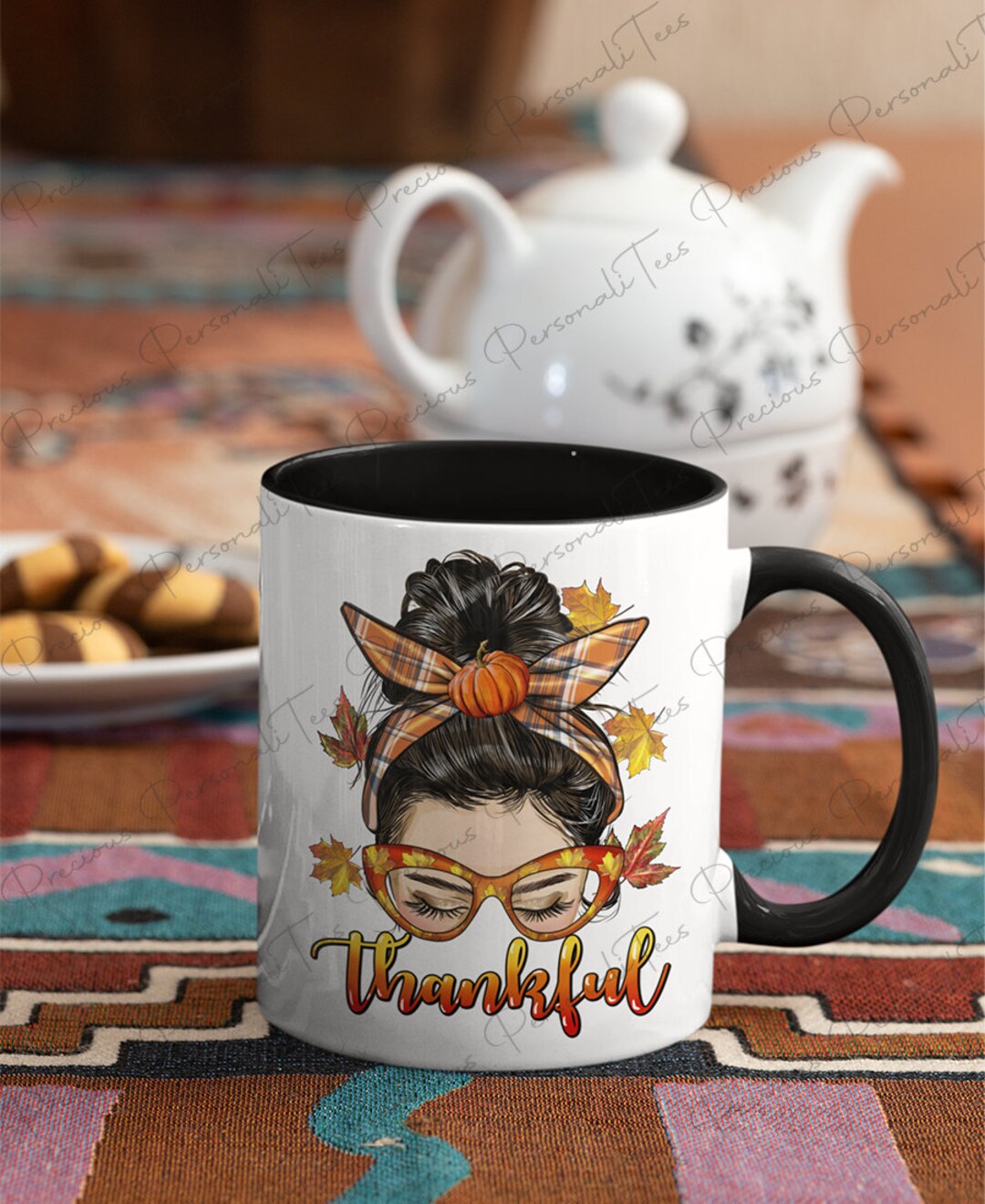 Thankful Coffee Mug: Fall Thanksgiving Gift - Etsy