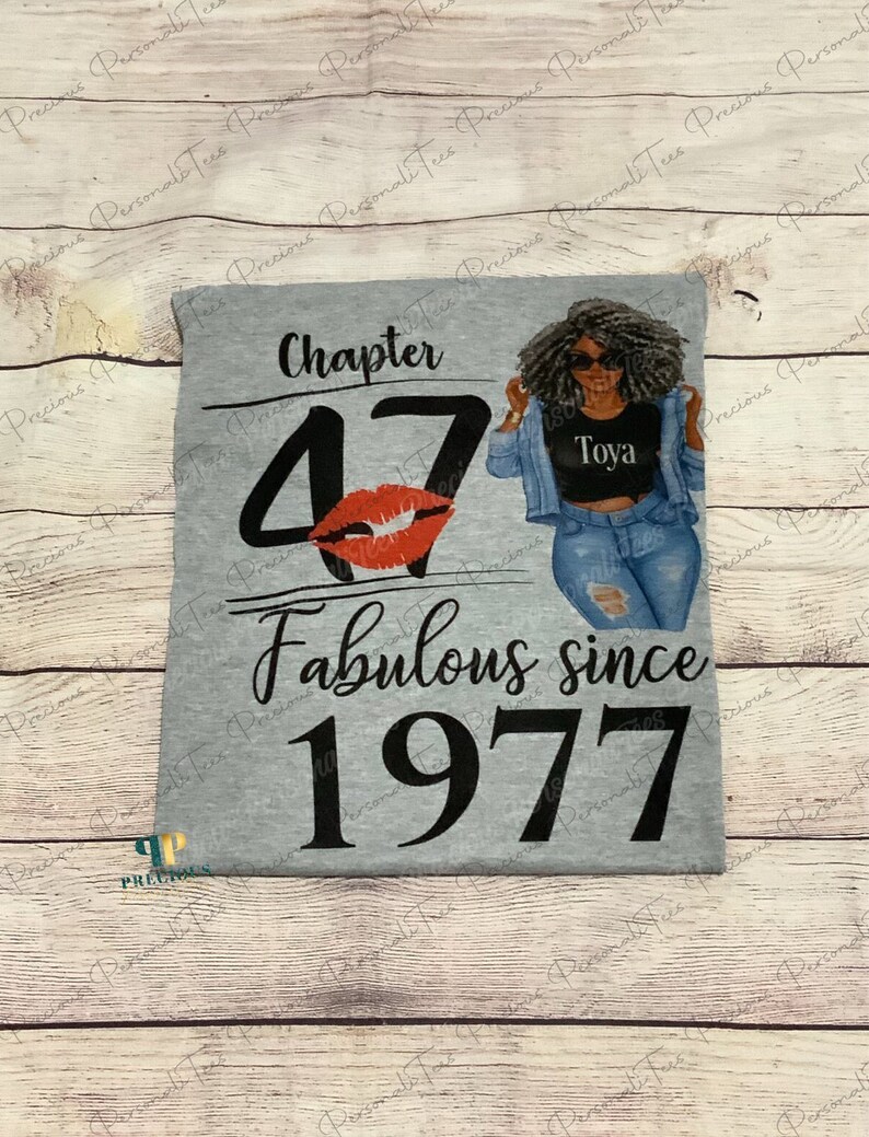 Birthday Shirt, Chapter 47, Fabulous Since 1977 - Etsy