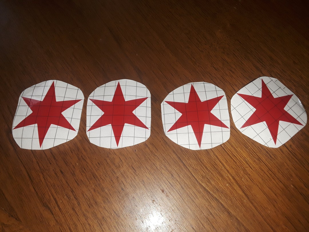 Chicago Flag Stars Vinyl Indoor Outdoor Decal Oversized Stars Chicago ...
