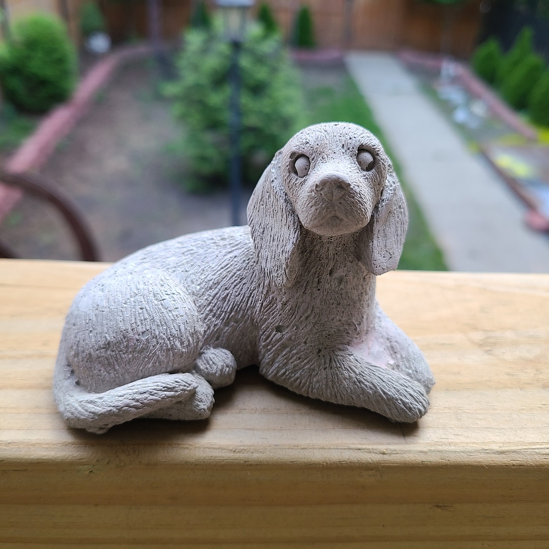 Beagle Figure Concrete Memorial Outdoor Garden Stone Decor - Etsy