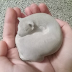 Ferret Garden Stone Ferret Cement Statue Outdoors Grave Marker Sleeping ...