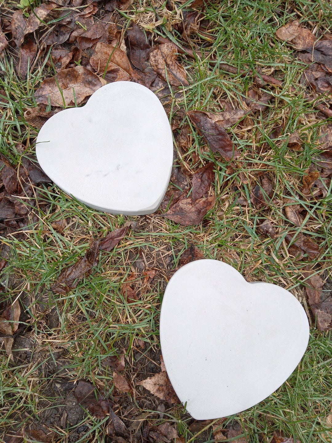 Cement Heart Paver Memorial Marker Headstone - Etsy