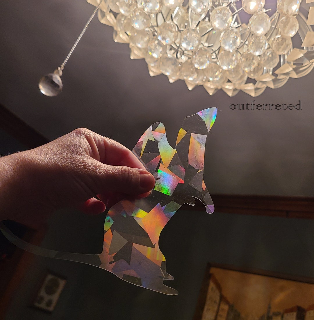 Winged Ferret Suncatcher Cling Prism Maker Ferret Memorial Bird ...