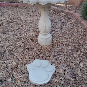 Pawprint Paver Memorial Marker Headstone Concrete Cement - Etsy