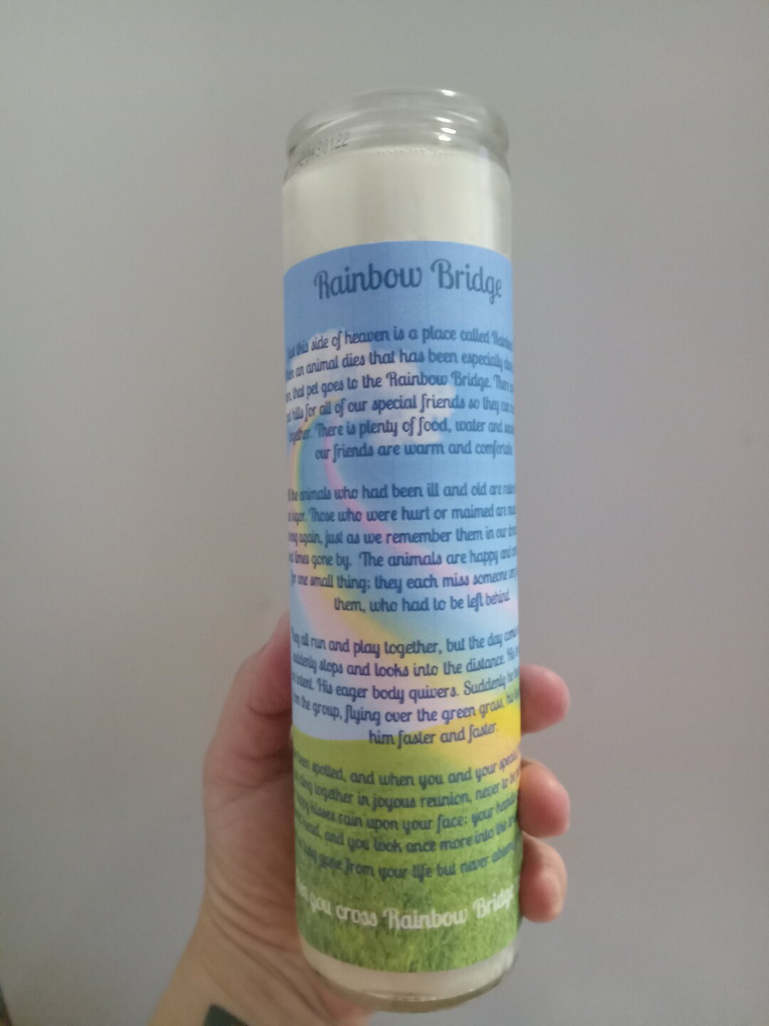 Rainbow Bridge Candle Pet Memorial - Etsy