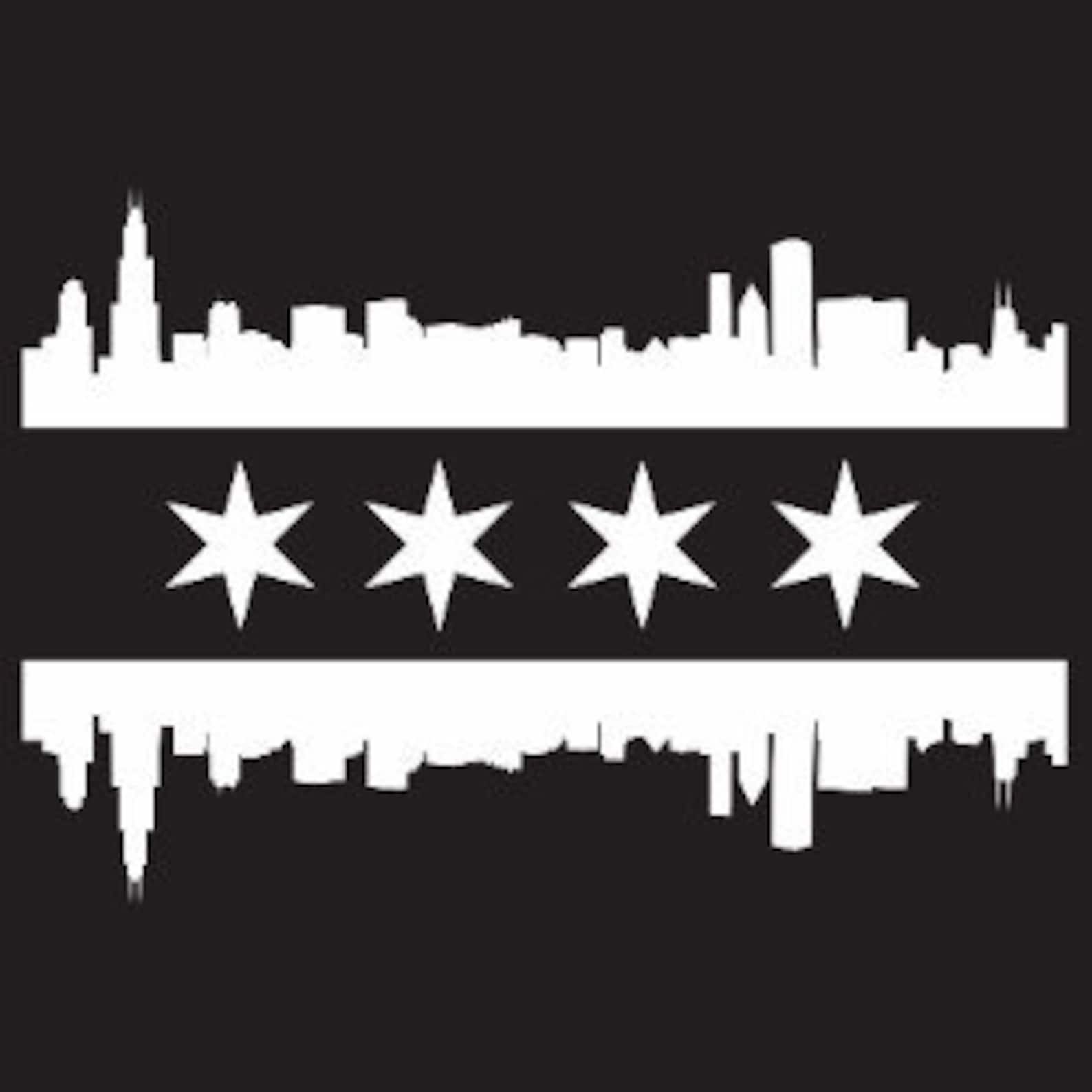 Chicago Flag Vinyl Indoor Outdoor Decal Car Wind Shield Customizable - Etsy
