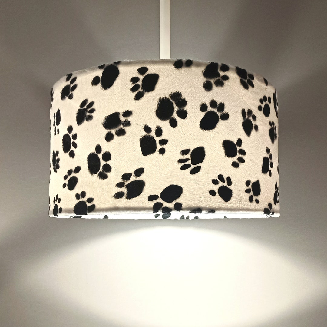 Handmade Furry Paw Print Lampshade: Animal Print Shade - Etsy