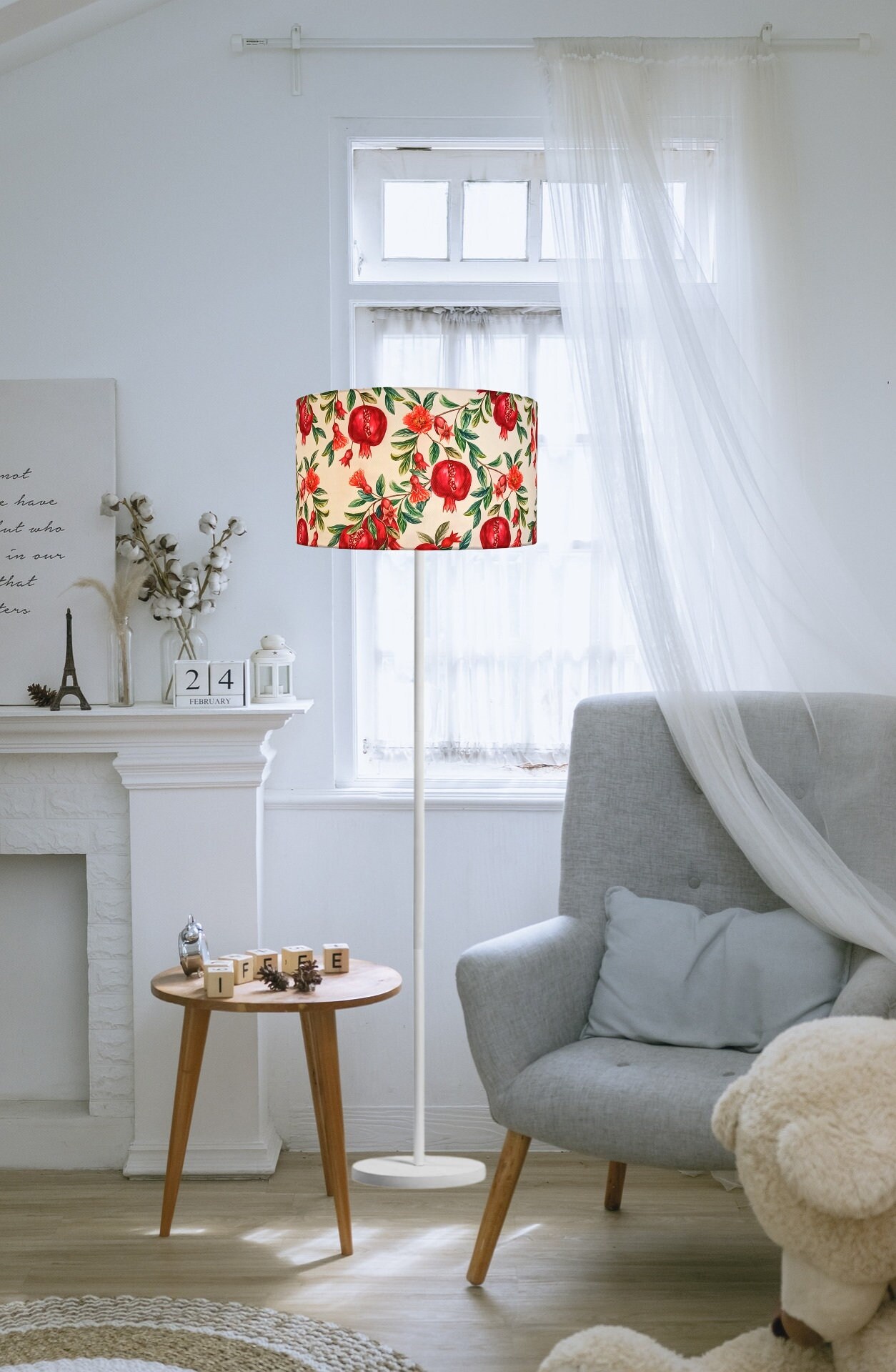 POMEGRANATES, Handmade Lamp Shade by Abajurhandmade. - Etsy