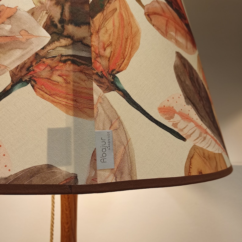 MAROON MAGNOLIA Handmade Country Style Lamp Shade by Abajur. - Etsy