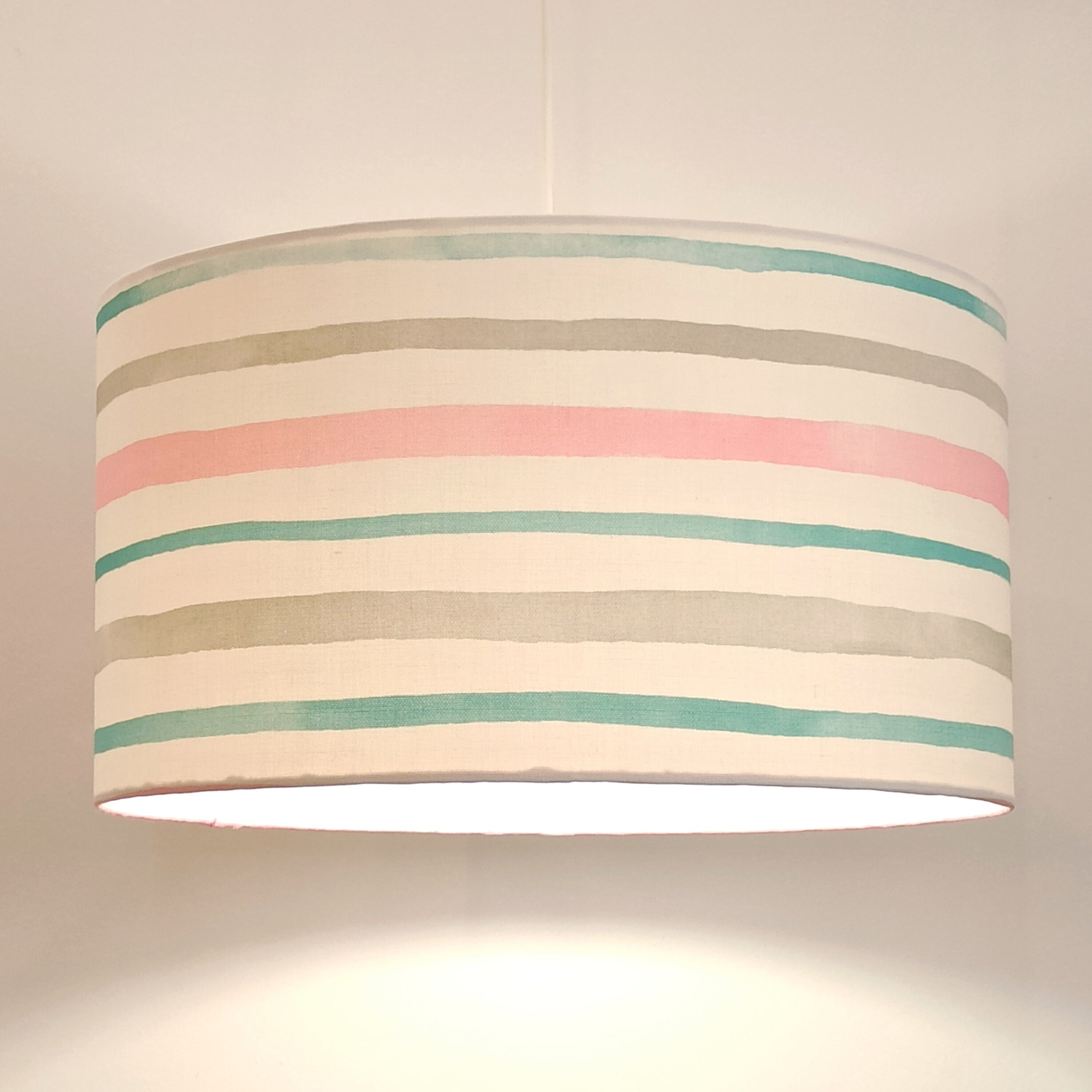 PINK and Veraman STRIPES, Handmade Lamp Shade by Abajur. - Etsy