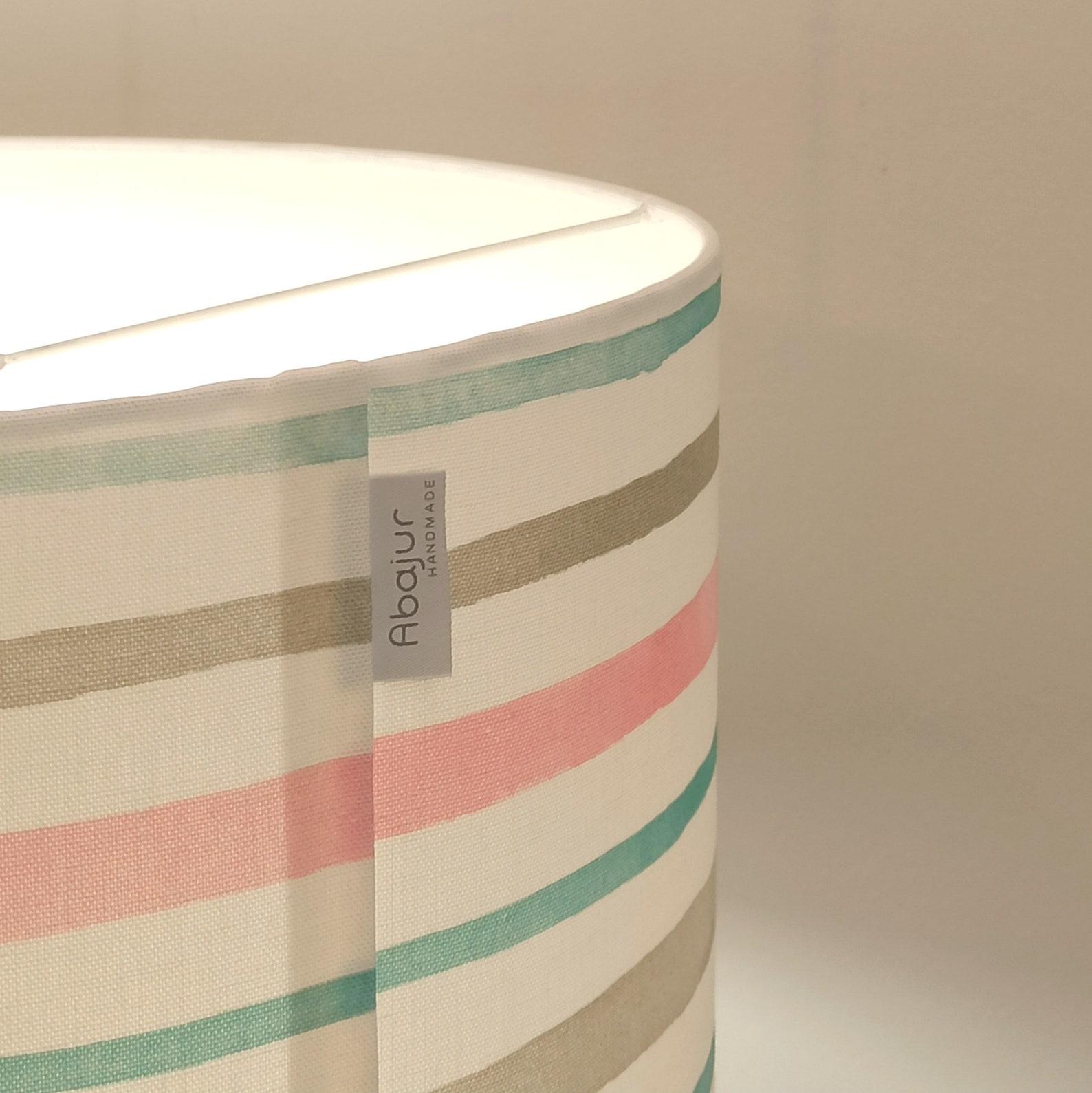 PINK and Veraman STRIPES, Handmade Lamp Shade by Abajur. - Etsy