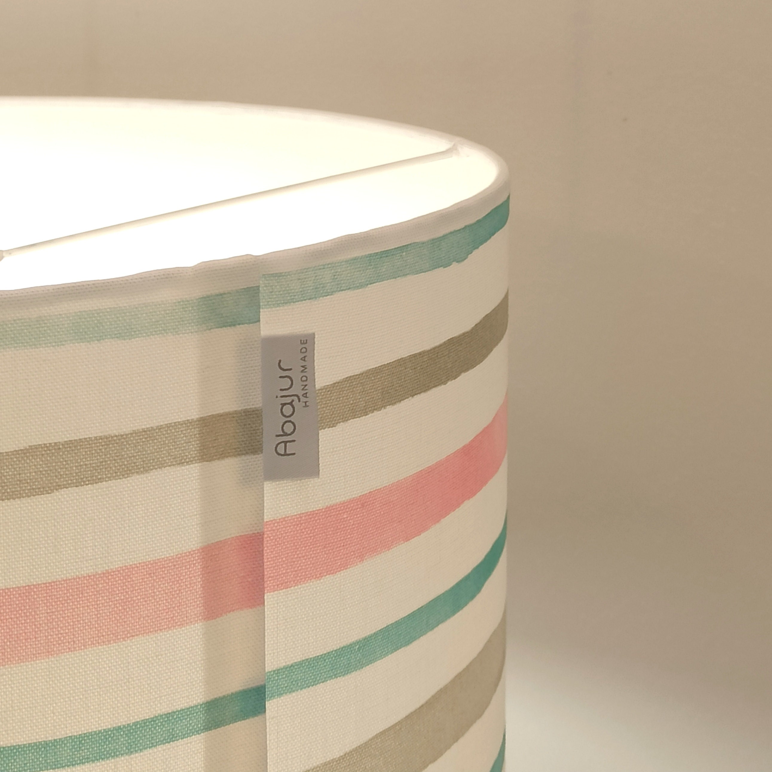 PINK and Veraman STRIPES, Handmade Lamp Shade by Abajur. - Etsy