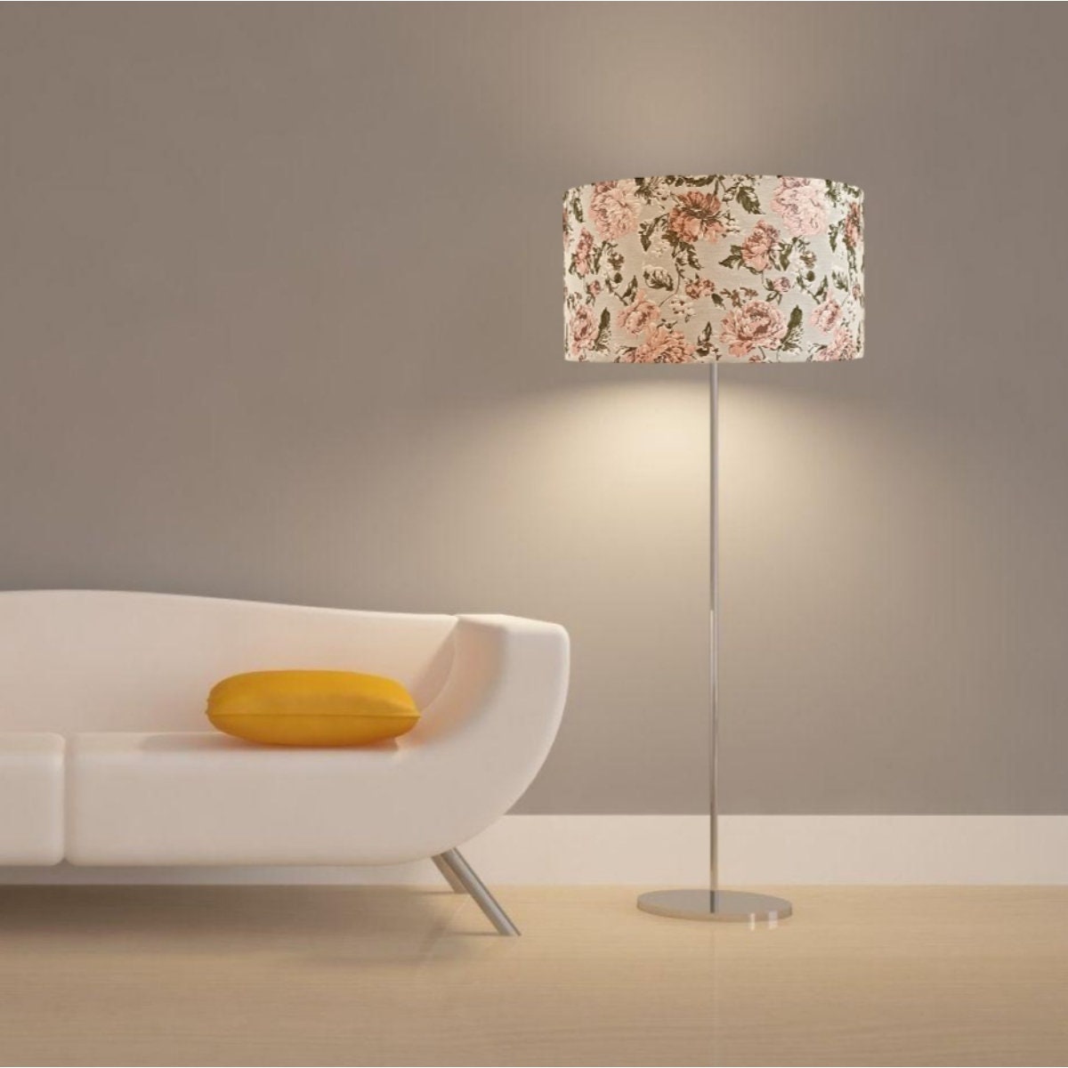 ROSES in PLATINUM ZAKAR, Handmade Lamp Shade by Abajur. - Etsy