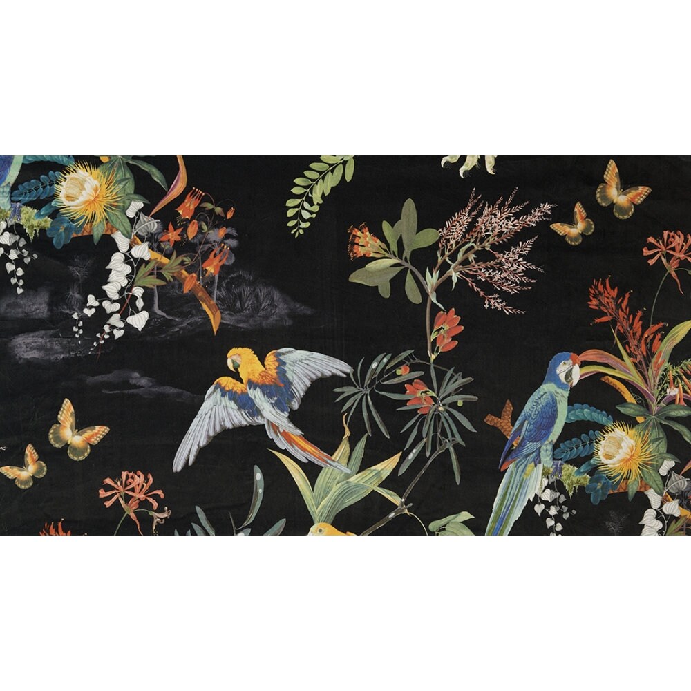 PARROTS AT NIGHT Velvet Gold-line, Handmade Lamp Shade by Abajur - Etsy