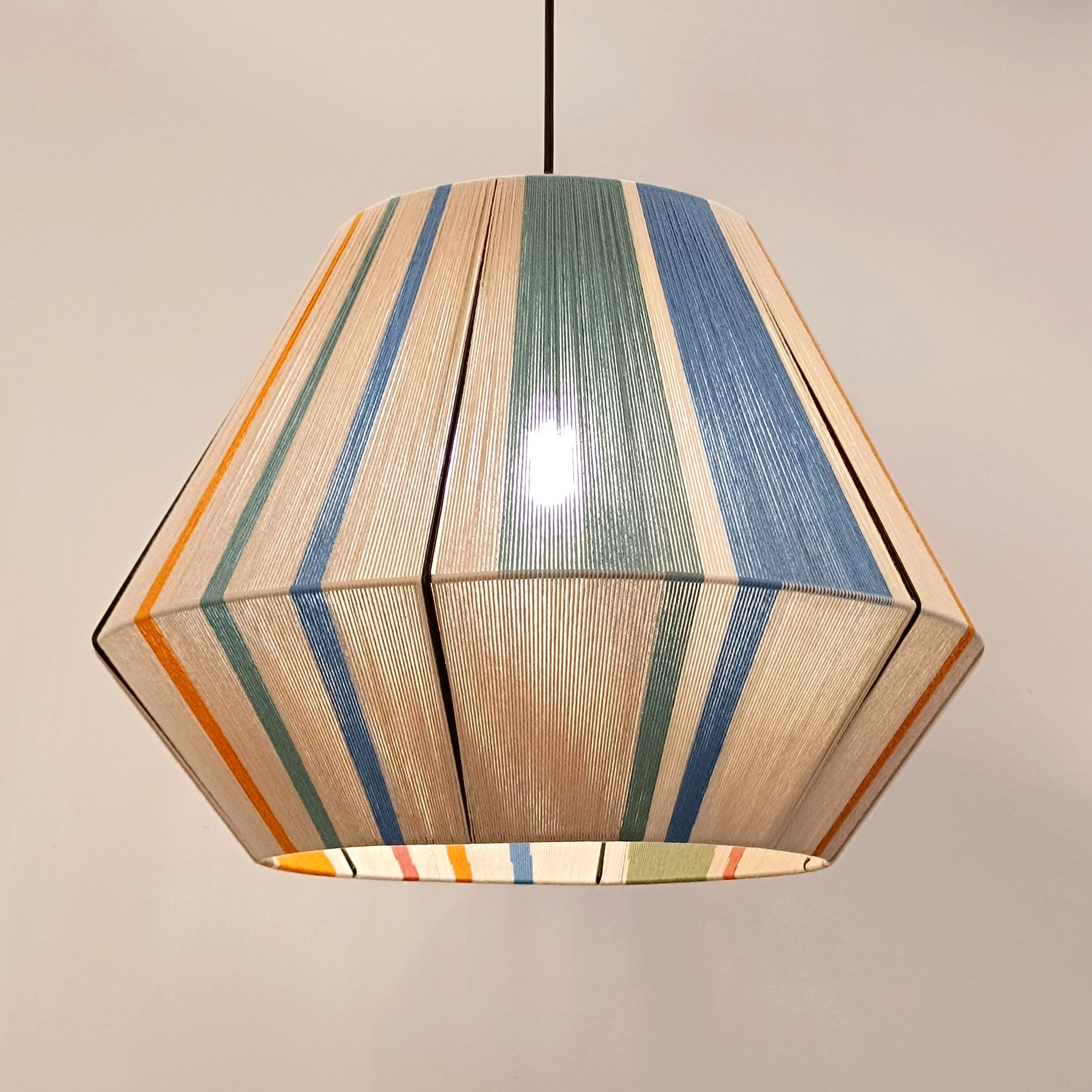 ASTYPALAIA-1, Handmade YARN Lamp Shade,large Woven Bon Bon Lampshade ...