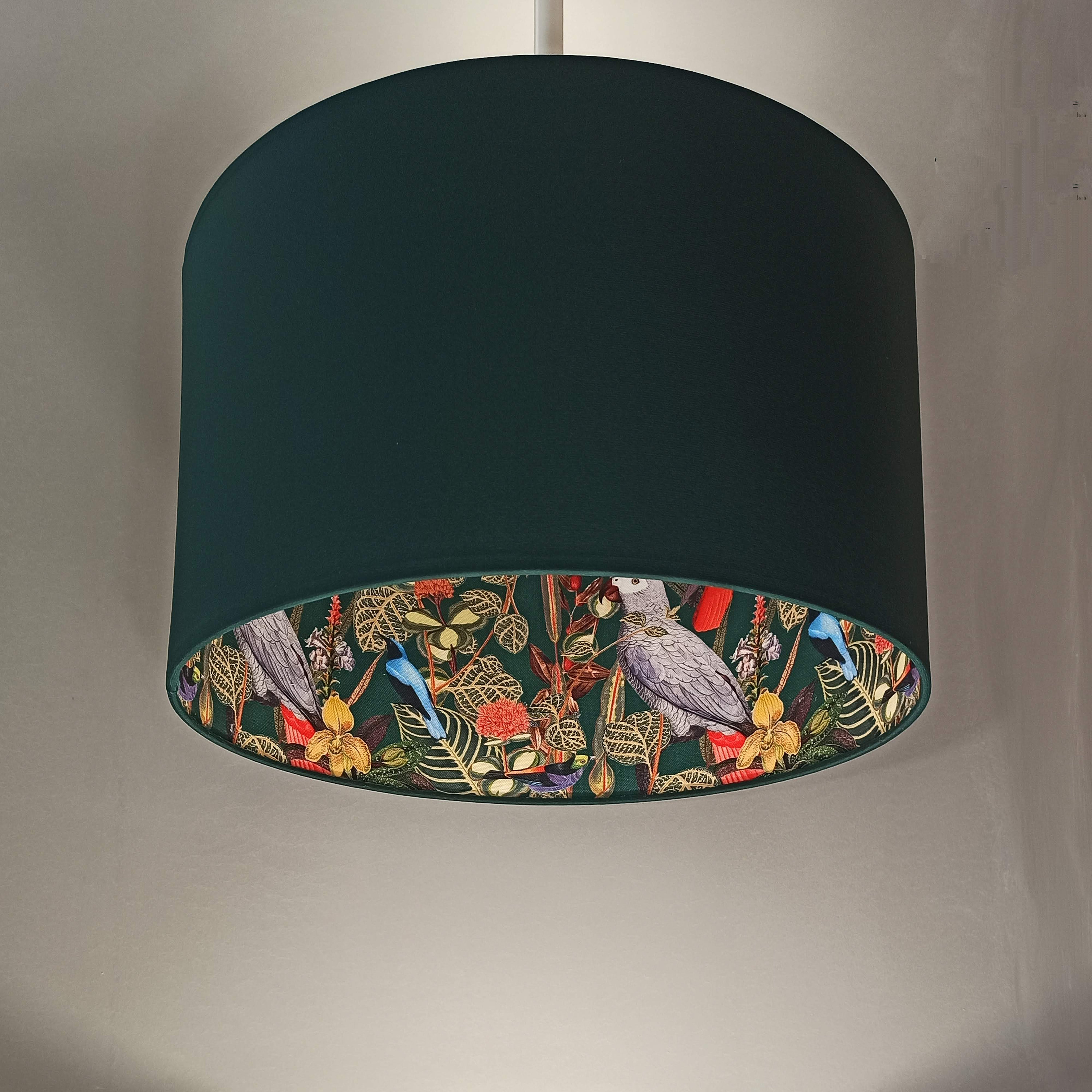 PARADISE BIRDS GREEN Mystery Handmade Lamp Shade by Abajur. - Etsy
