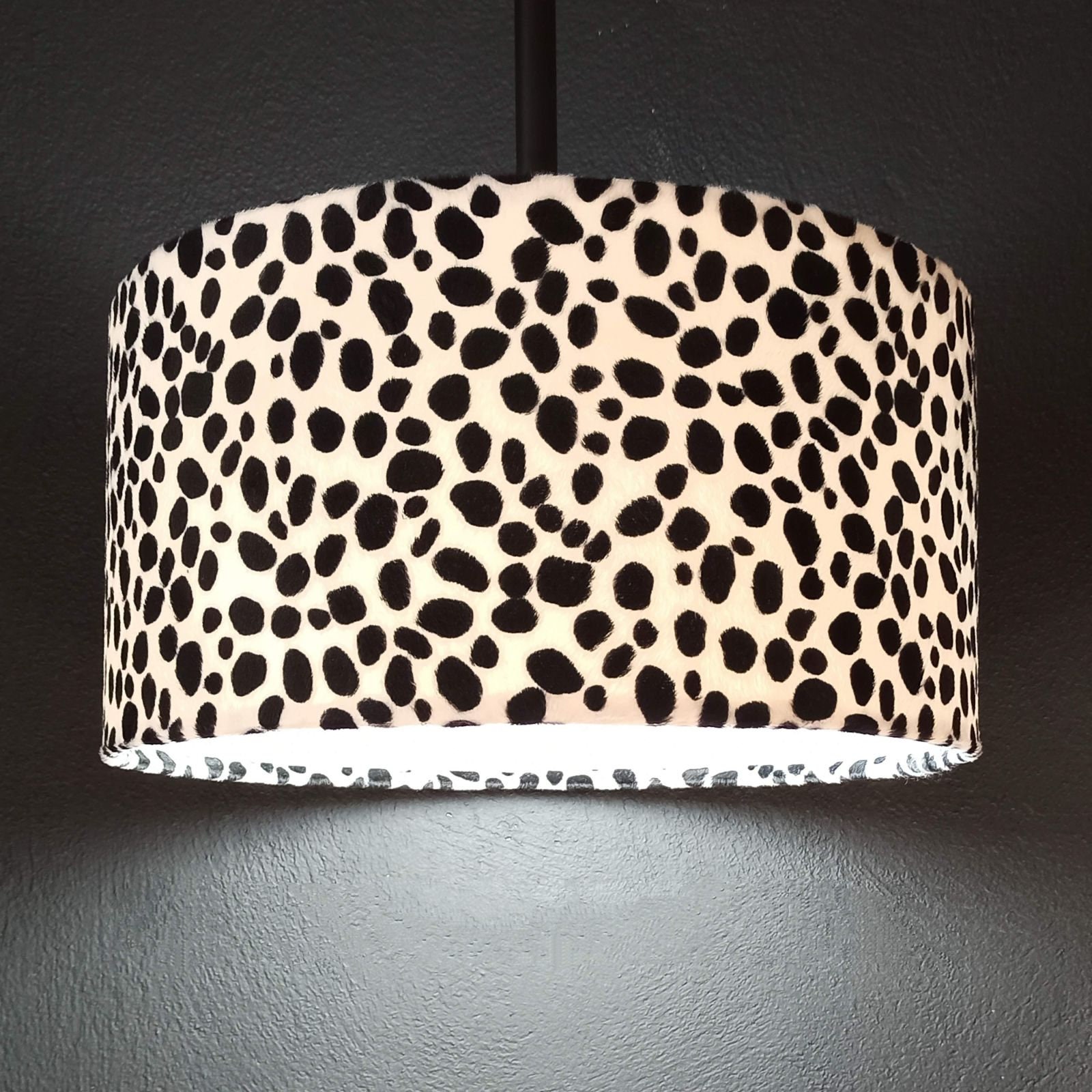 DALMATIANS Handmade Furry Print Lampshade: Animal Print Shade - Etsy