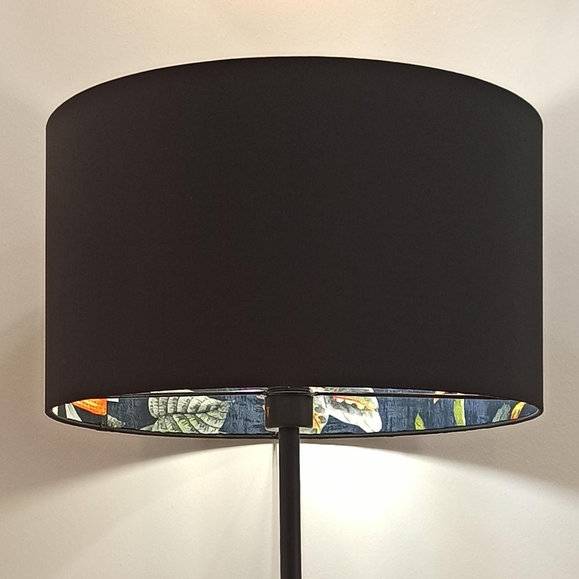 CALLA LILLY Midnight Blue in Black Mystery, Handmade Lamp Shade by ...