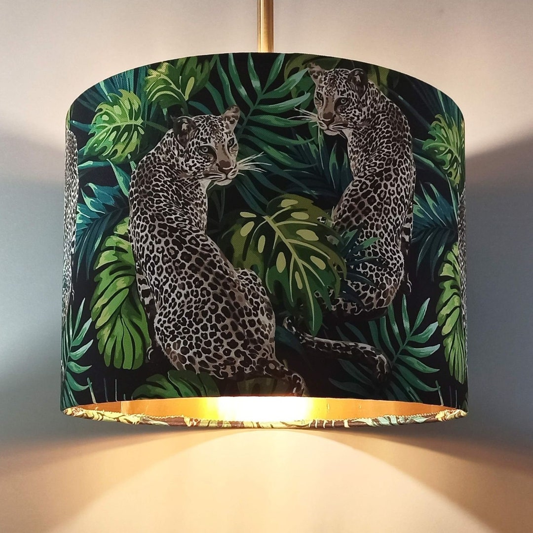LEOPARDS Handmade Lampshade by Abajur. - Etsy