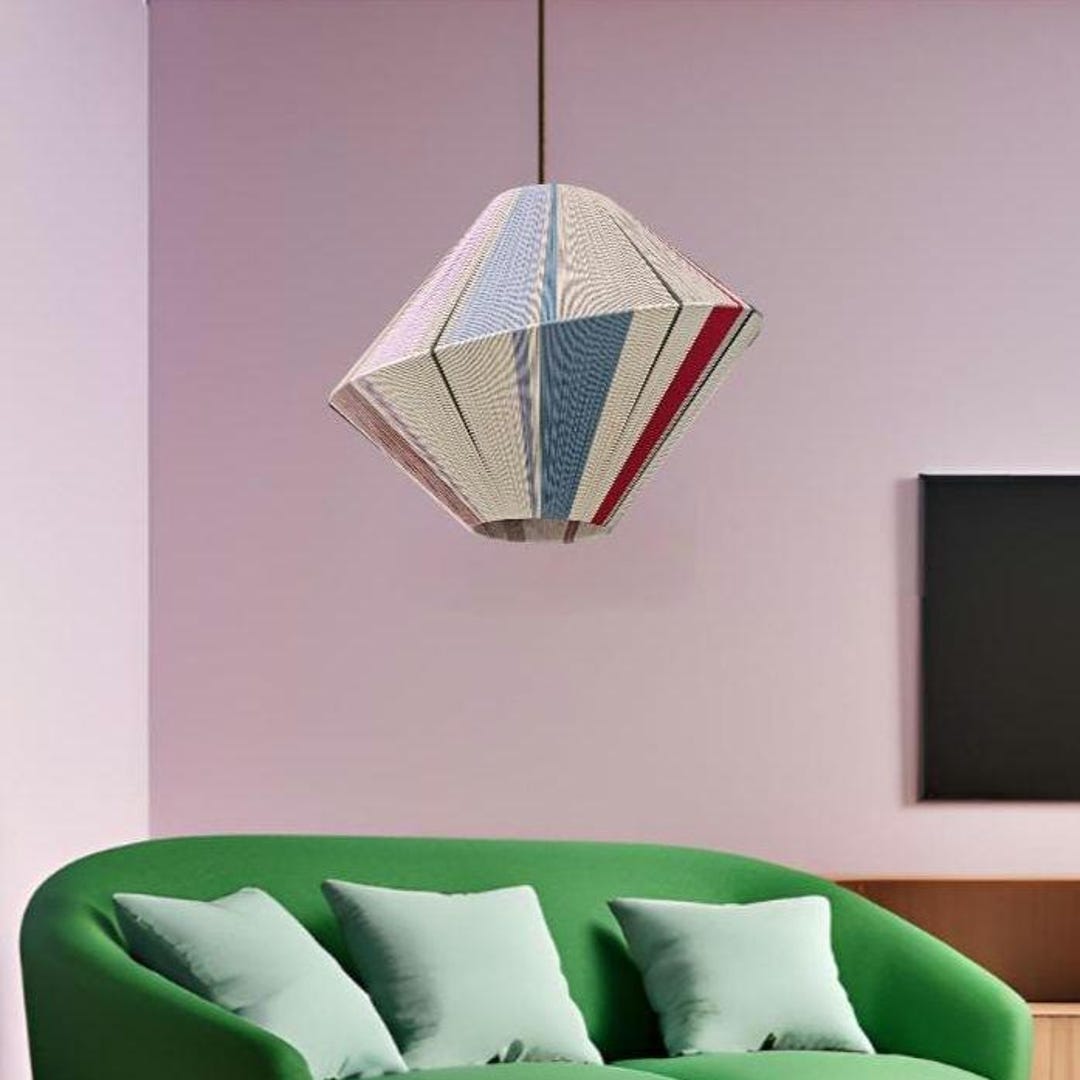 LITHOS-4900, Handmade YARN Lamp Shade, Made-to-order Woven Bon Bon ...