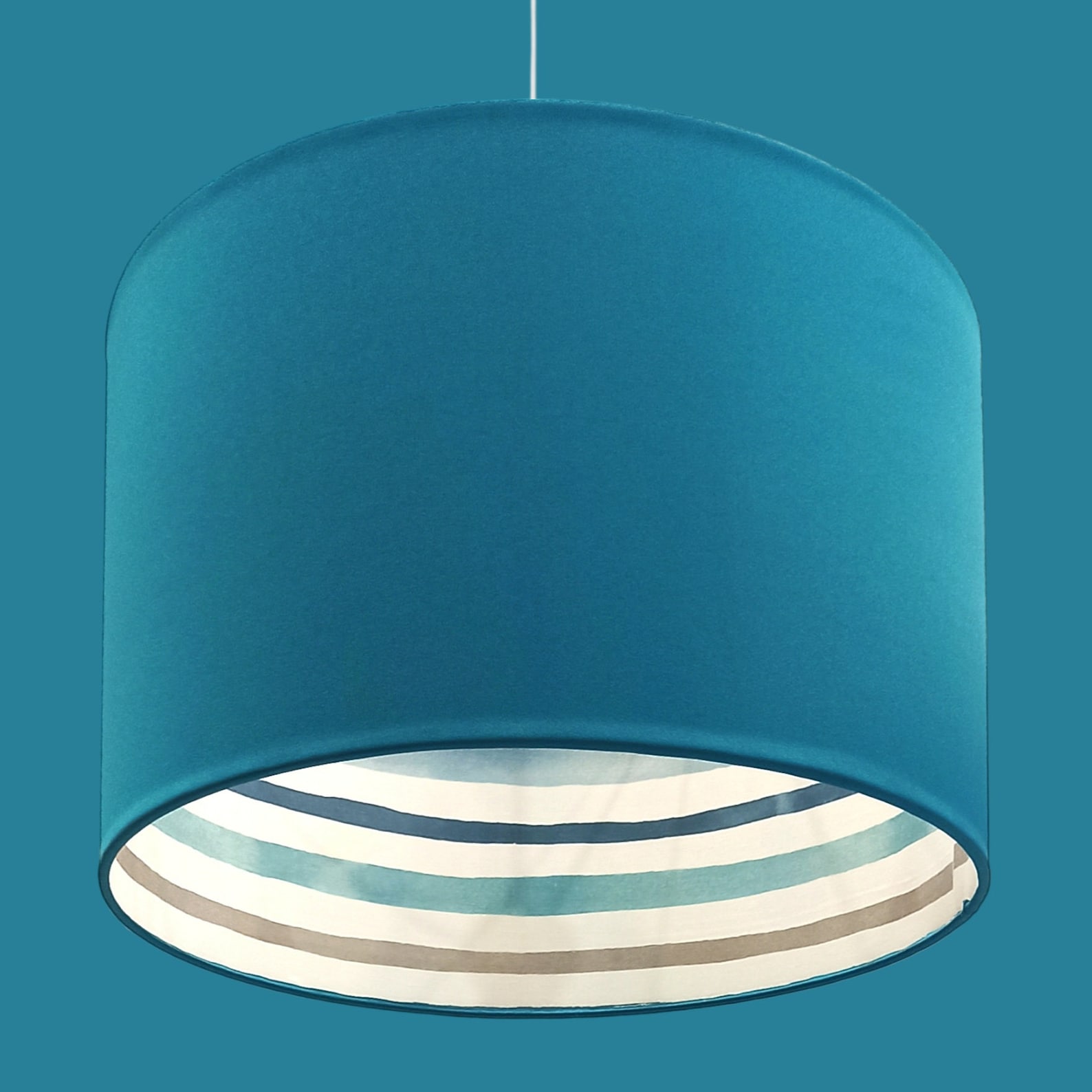 Blue Striped Ocean Handmade Lamp Shade by Abajur. - Etsy