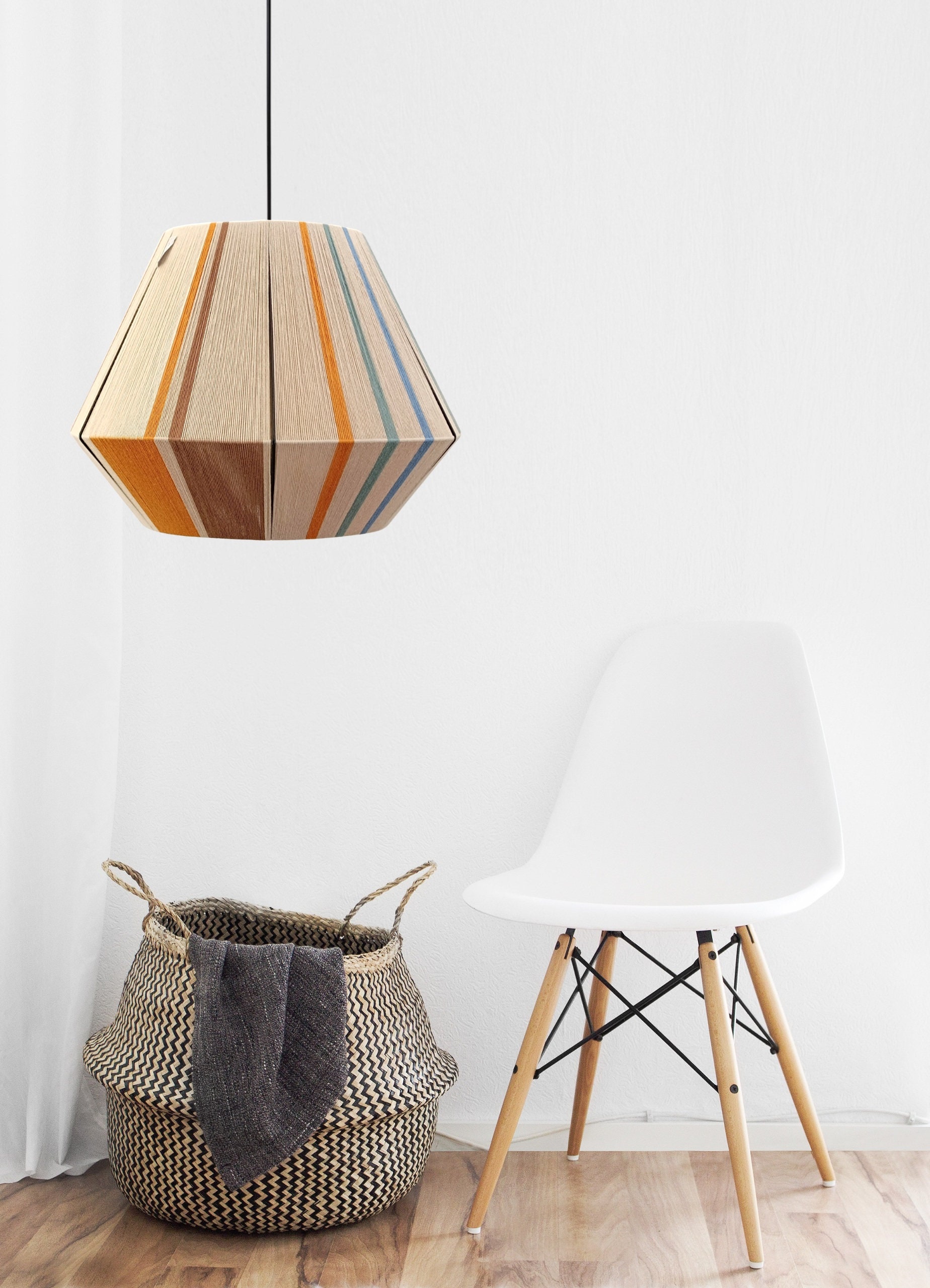 ASTYPALAIA-1, Handmade YARN Lamp Shade,large Woven Bon Bon Lampshade ...