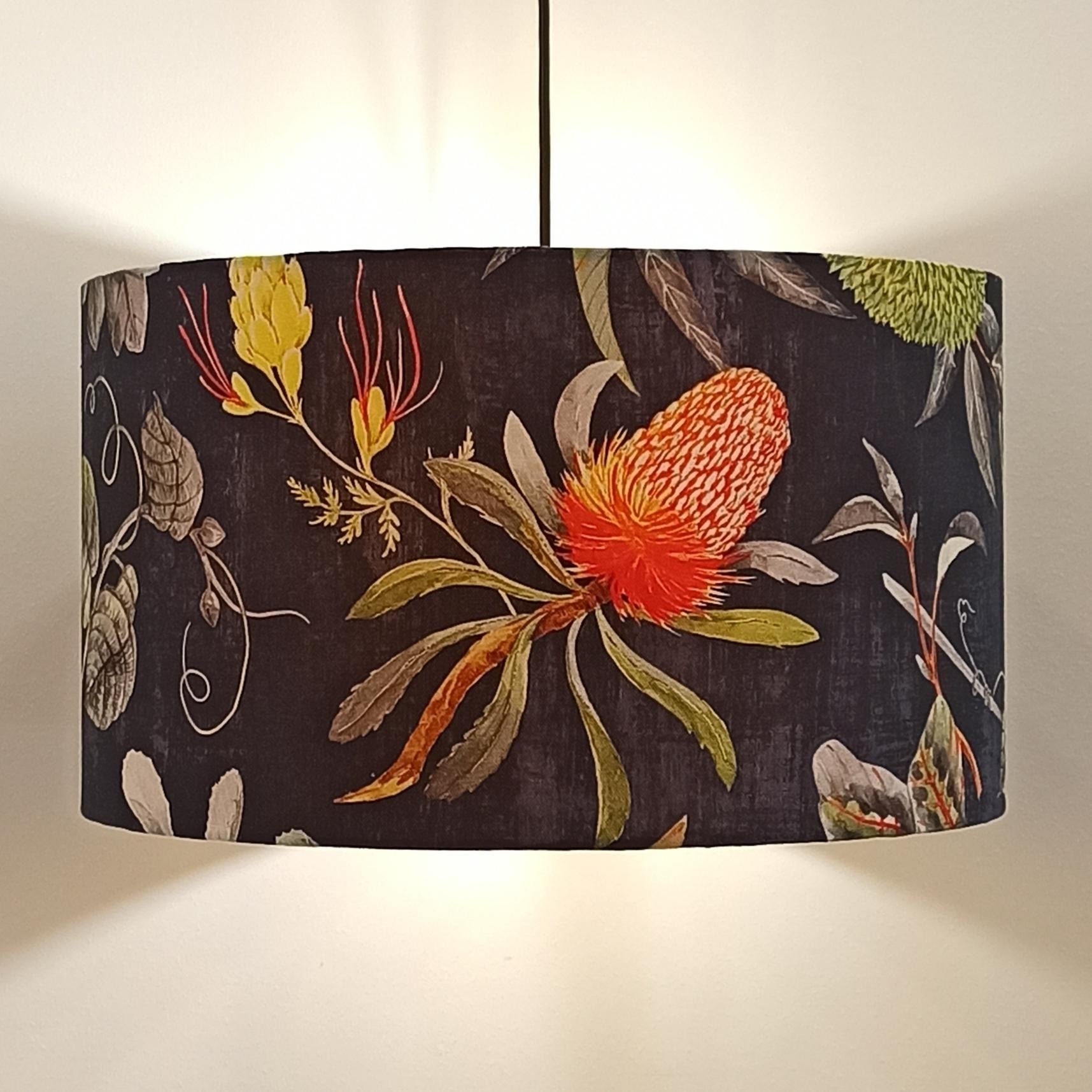 CALLA LILLY in Midnight Blue,gold Lined, Handmade Lamp Shade by Abajur ...