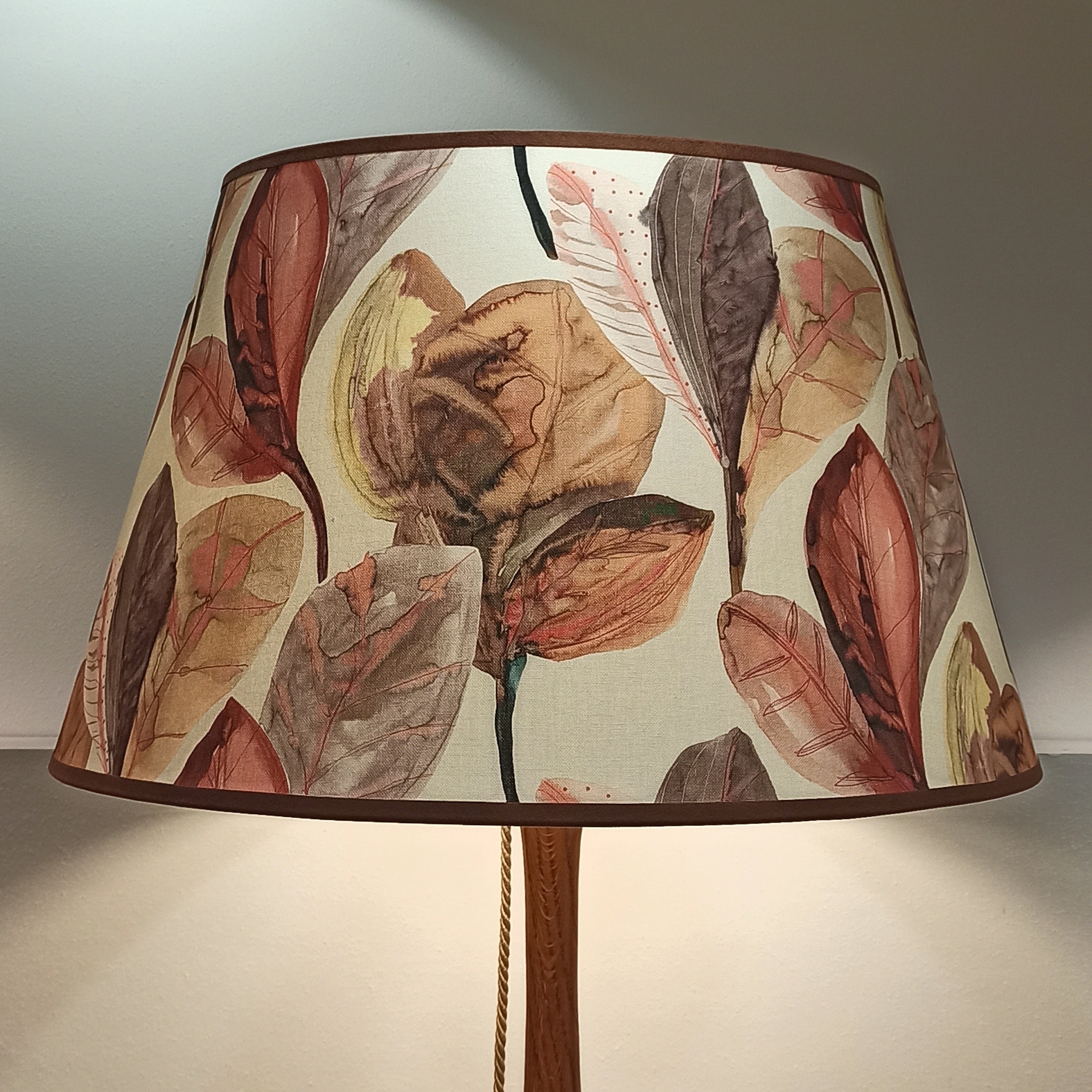 MAROON MAGNOLIA Handmade Country Style Lamp Shade by Abajur. - Etsy