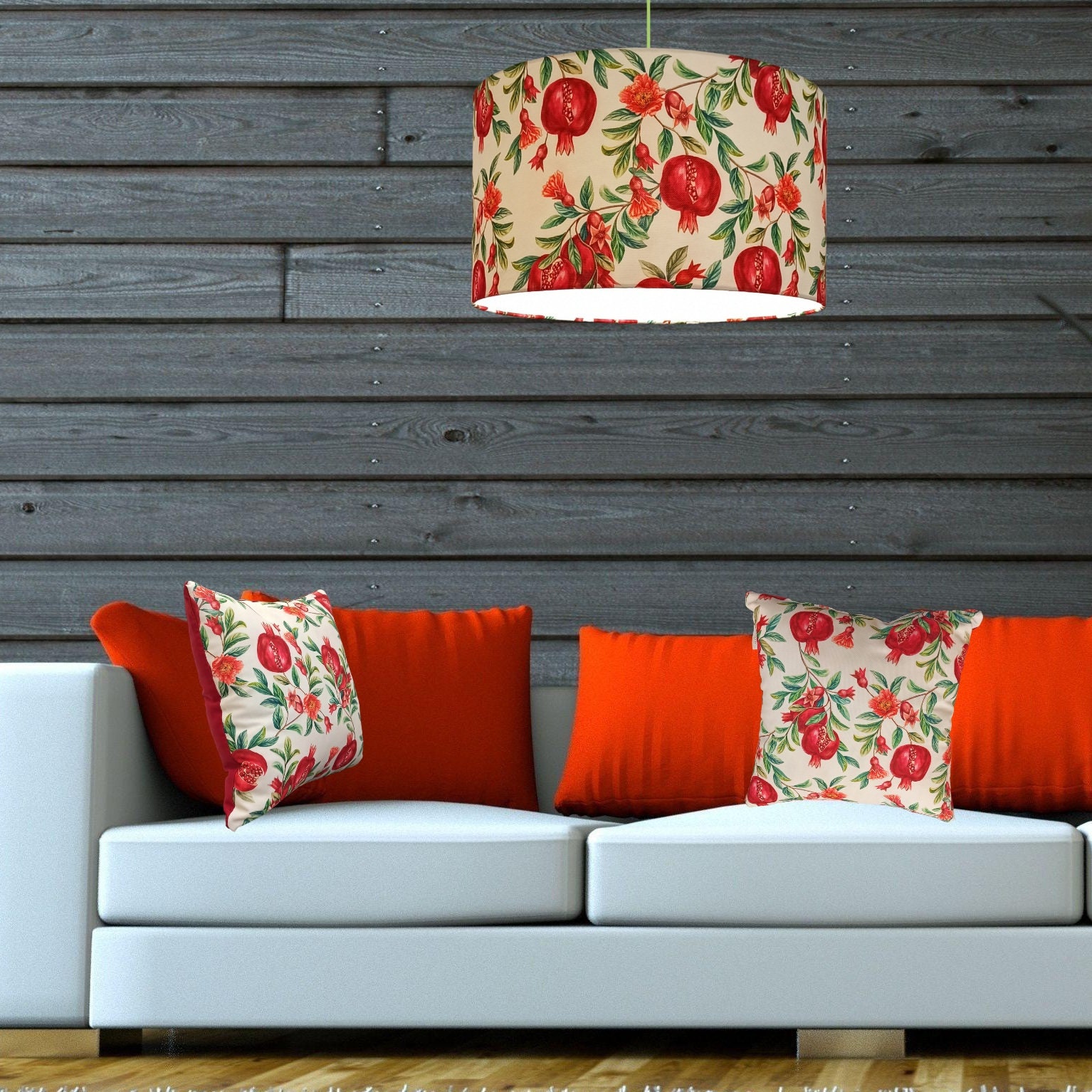 POMEGRANATES, Handmade Lamp Shade by Abajurhandmade. - Etsy
