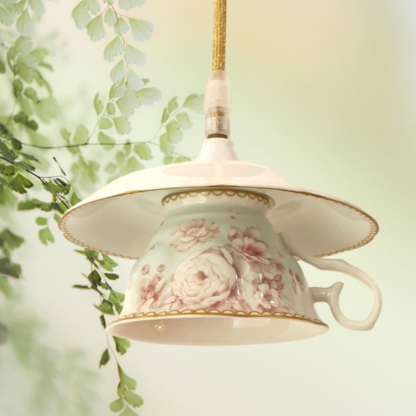 Teacup Pendant Light - Etsy