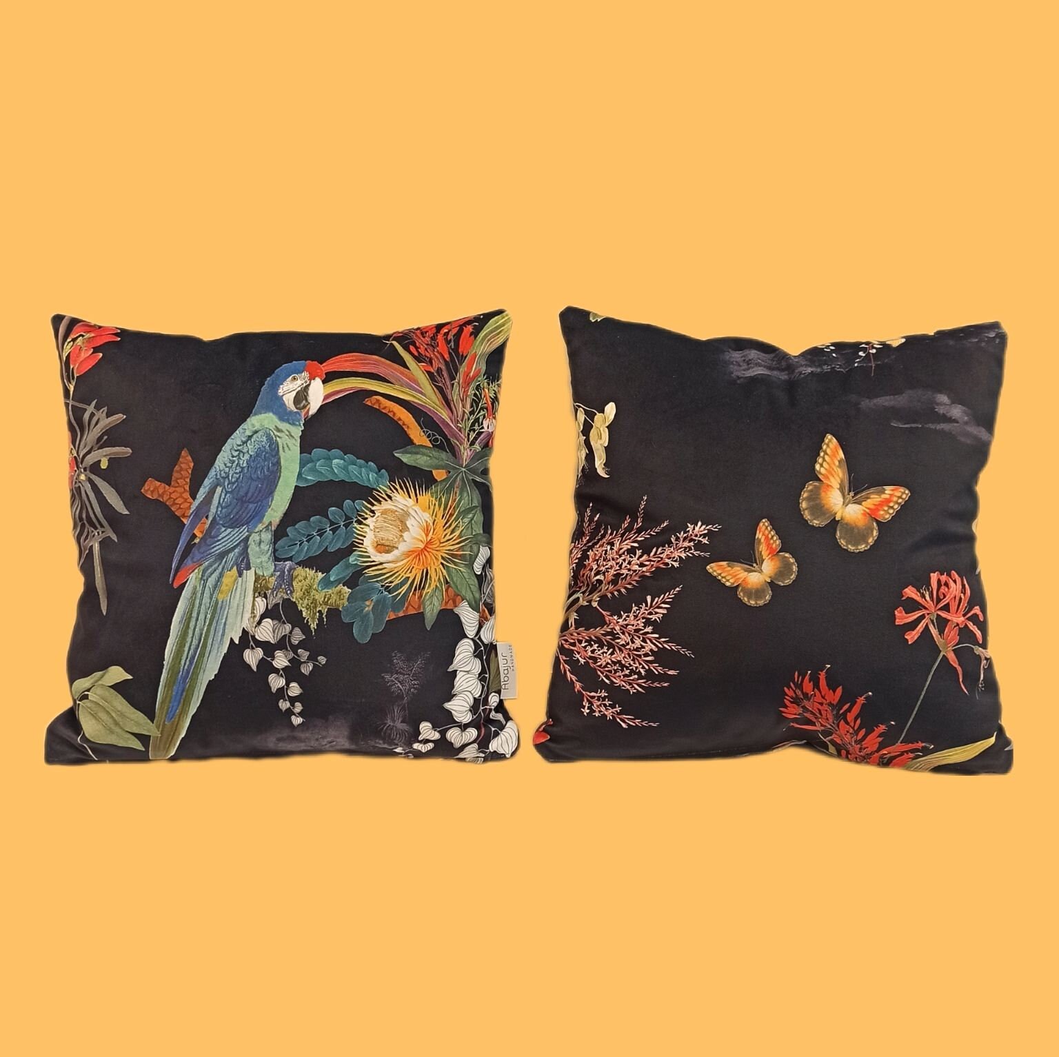 PARROTS AT NIGHT Velvet Gold-line, Handmade Lamp Shade by Abajur - Etsy