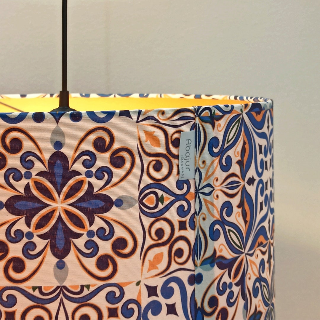 TEX-TILES Moroccan Gold Handmade Lamp Shade by Abajur. - Etsy