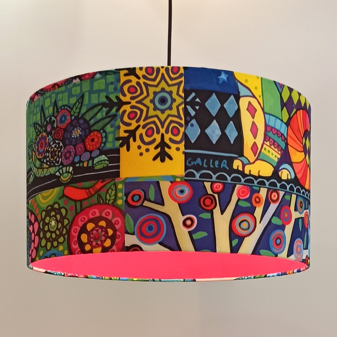 Frida Culture Red-in Handmade Lamp Shade by Abajur. - Etsy