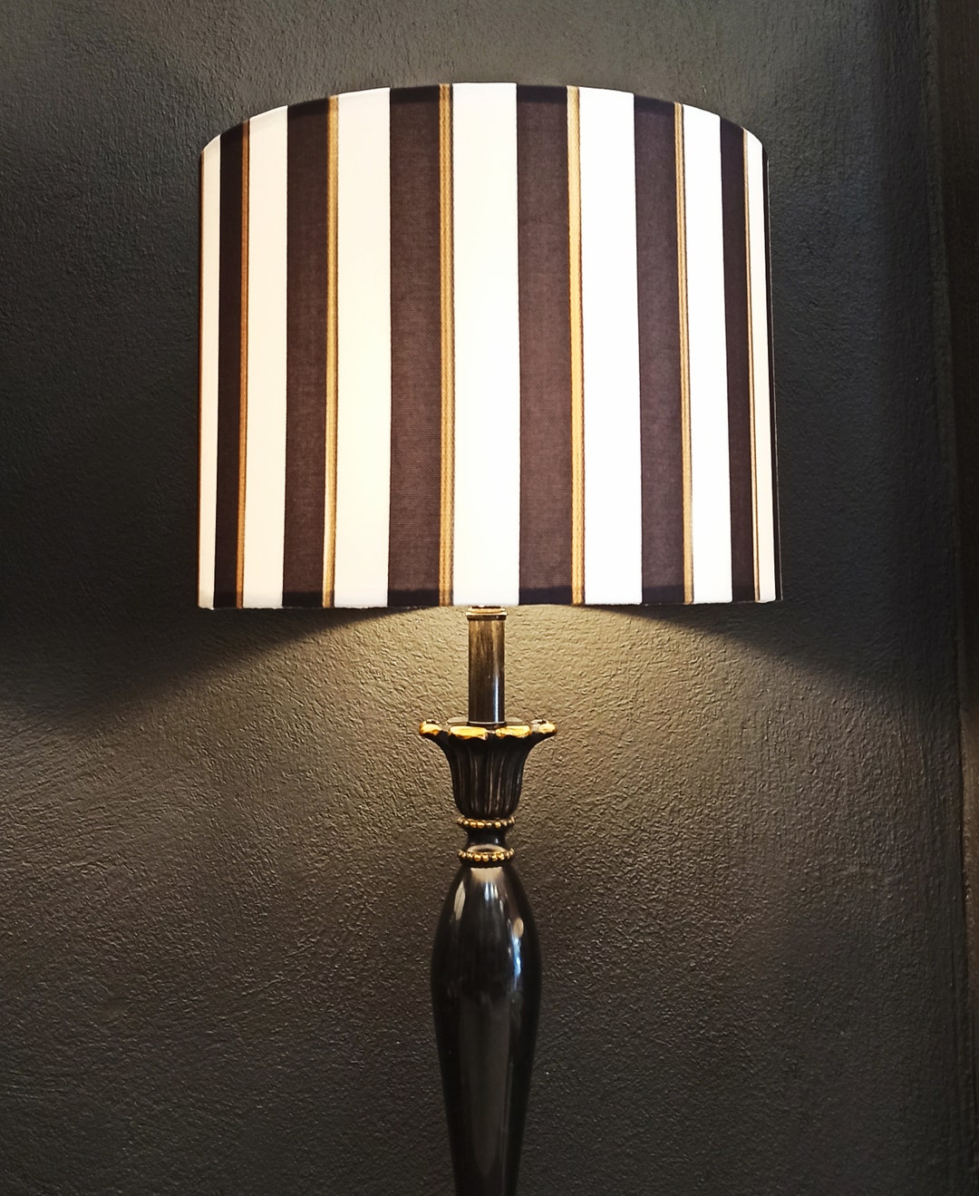 Black and White Vertical Stripes, Handmade Lamp Shade by Abajur. - Etsy