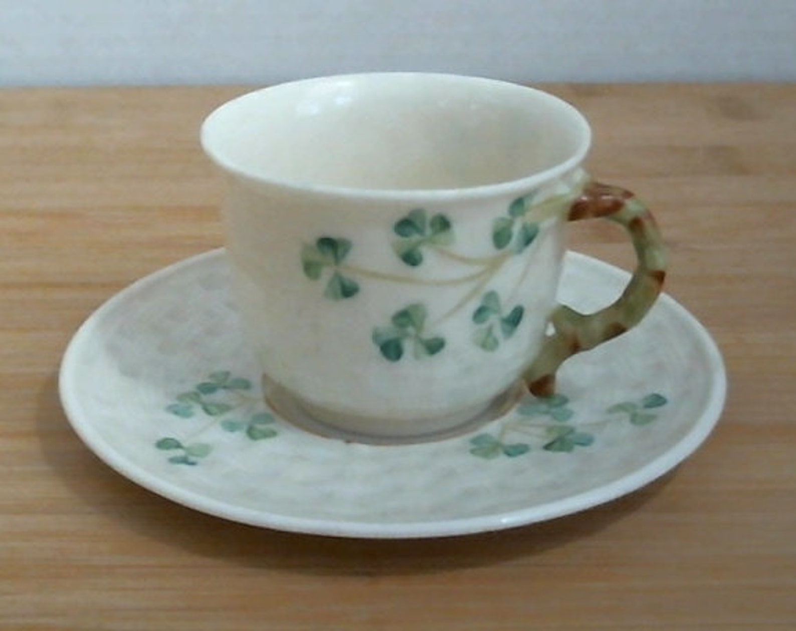 Belleek, Shamrock, Demitasse W/ Saucer, 6th Green Mark - Etsy
