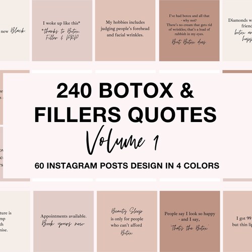 Botox and Filler Instagram Posts Skincare Instagram - Etsy
