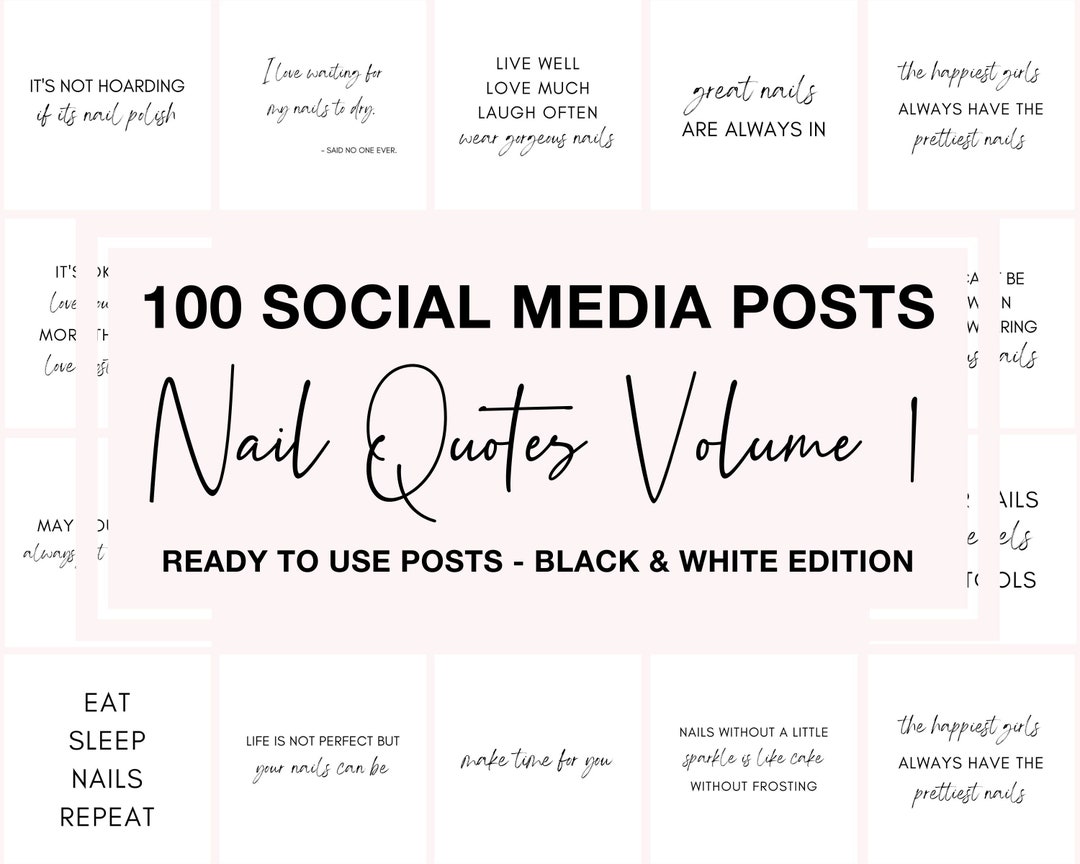 Nail Quotes Instagram Post Template Nail Technician - Etsy