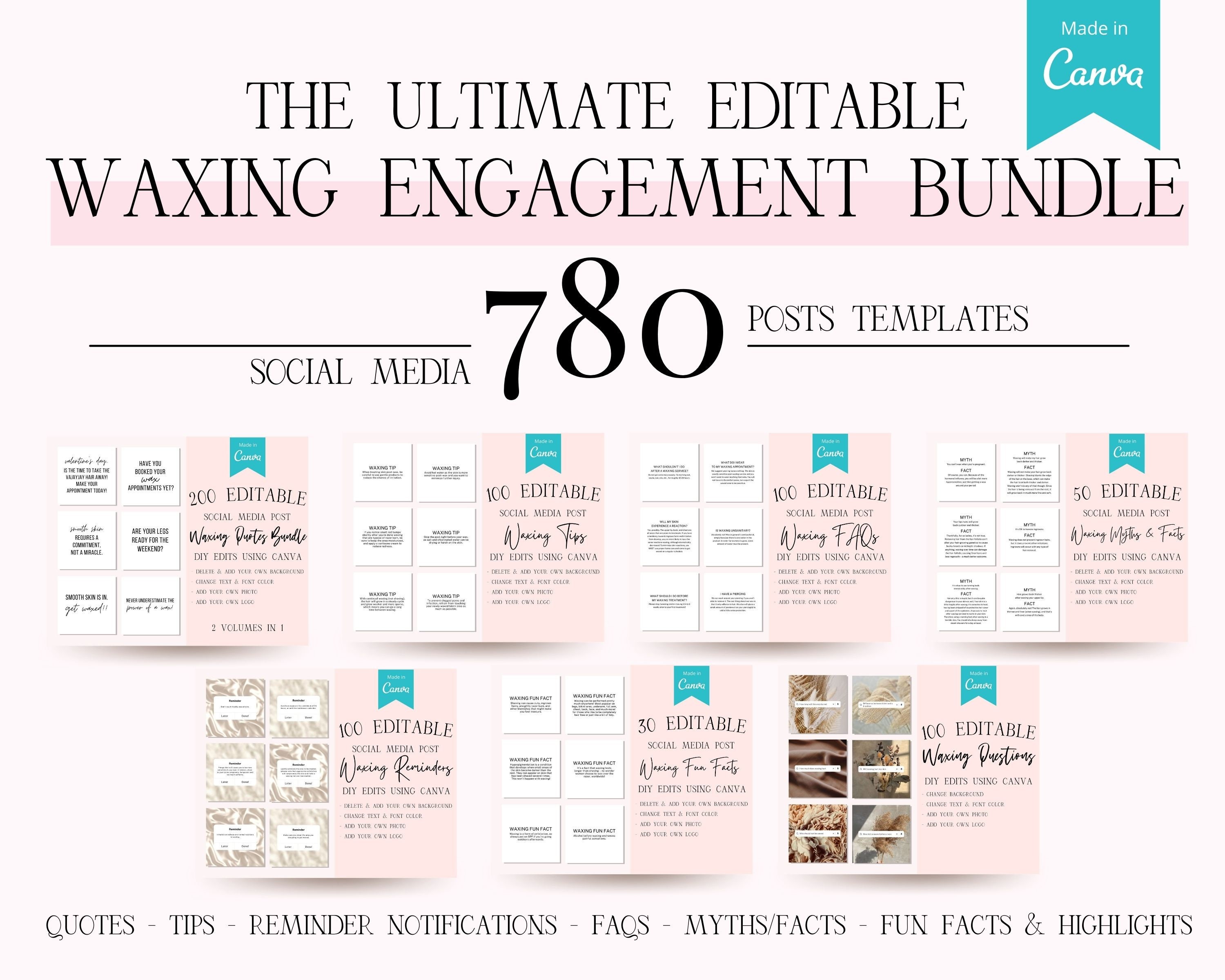 Paper Paper & Party Supplies Wax Instagram Feed Esthetician Post ...