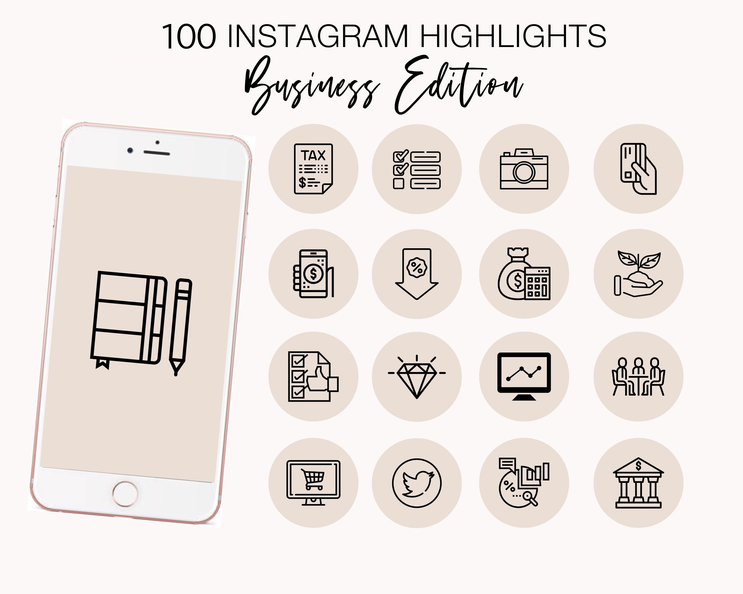 Instagram Highlight Icons Business Entrepreneur Instagram | Etsy