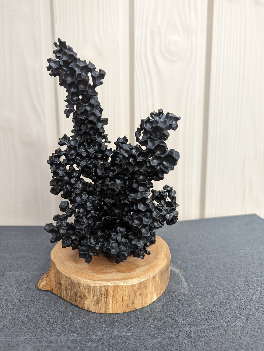 Abstract Anthill Art Sculpture Mounted on a Wood Slice Unique & Bespoke ...