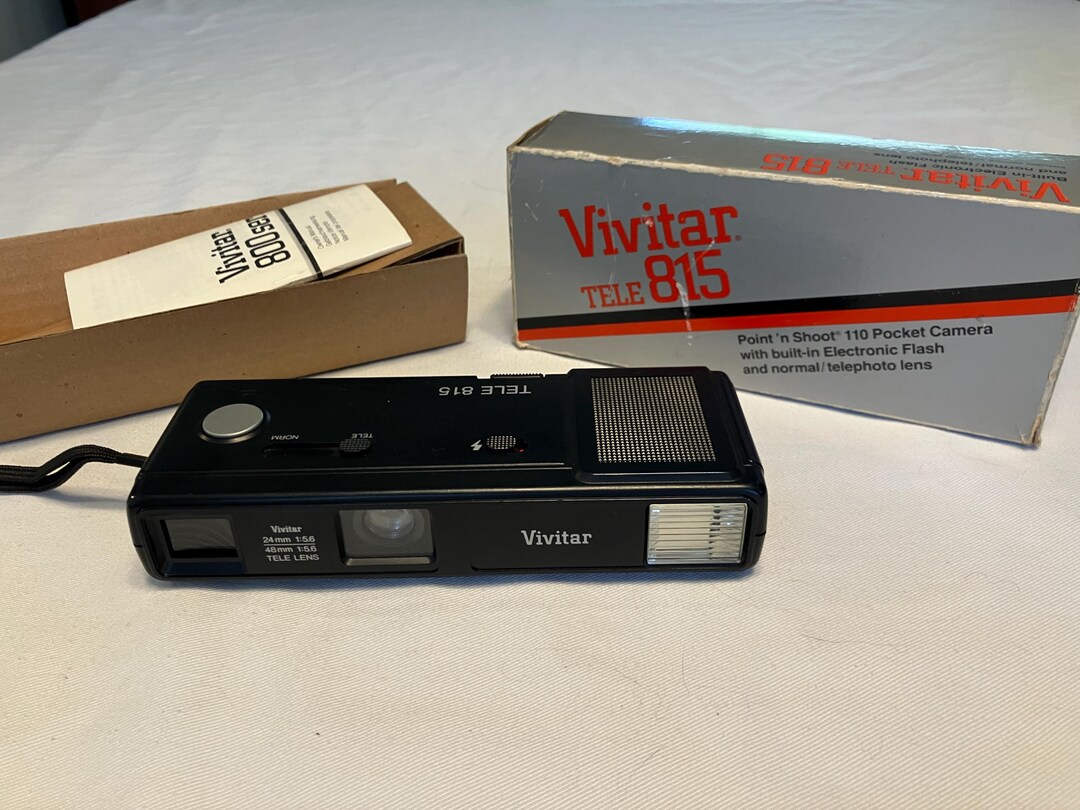 1980's Vivitar Tele 815 110 Film Cartridge Camera W/ Original Box and ...