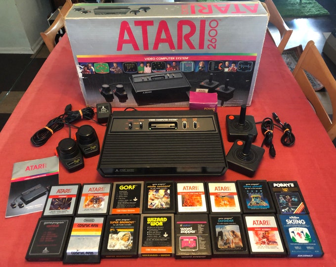 Atari 2600 4-switch darth Vader With Serial Matching Box 16 Games ...