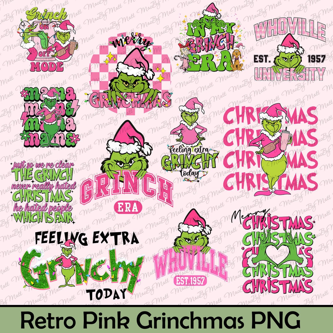 Paquete PNG de Navidad rosa retro, png de Navidad rosa, png de Navidad ...